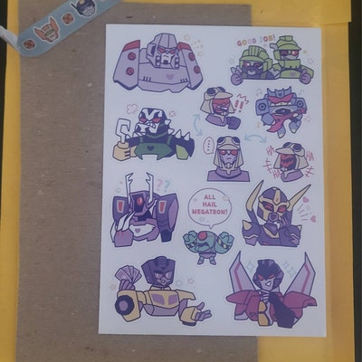 TF MTMTE TFA Starscream Sticker Sheets - Etsy
