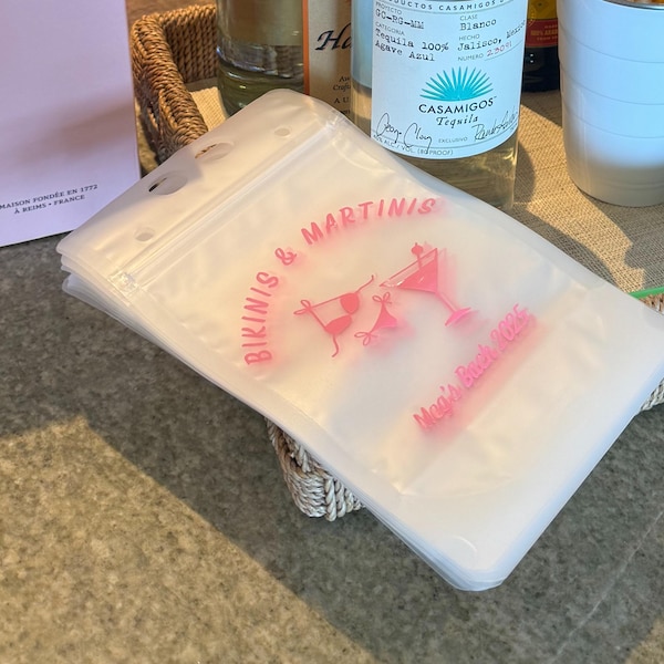 Custom Drink Pouch, Party Favors, Bachelorette Gift, Adult Drink ...