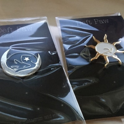 Sun and Moon Pin Set - Etsy