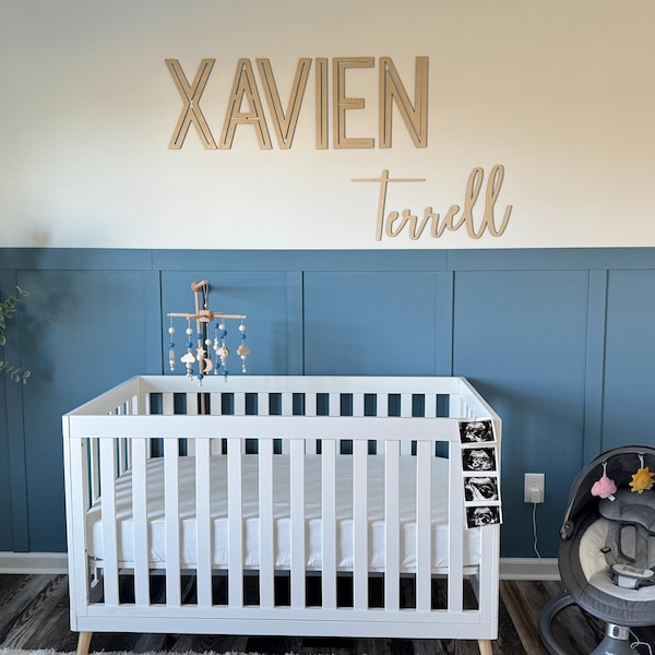 Custom Wood Nursery Name Sign, Custom Nursery Sign, Wood Backdrop, Wood ...