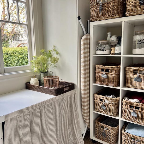 Linen Window Valance With Bows, Farmhouse Balloon Shade, Faux Tie ...