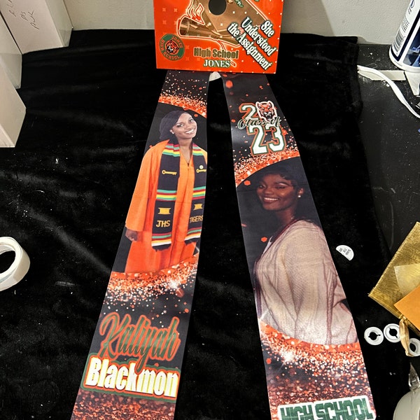 Digital 3D Senior Graduation Stole/sash 12 All Over Print Photoshop ...