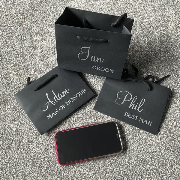 Personalised Groomsmen Gift Bag, Best Man Gift Bag, Groomsmen Gift ...