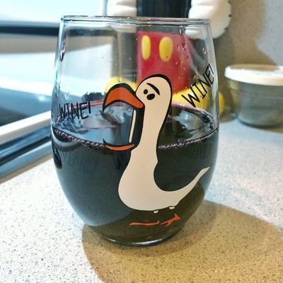 DISNEY INSPIRED Finding NEMO Wine Glass Funny Disney Gift Disney Mugs ...