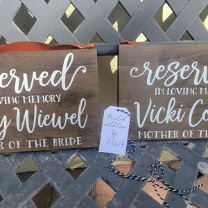 Mother of the Bride in Loving Memory Wedding Sign - Etsy