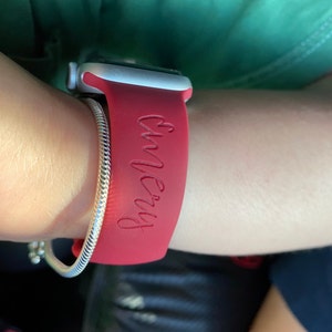 Custom Engraved Silicone Watch Band | Etsy