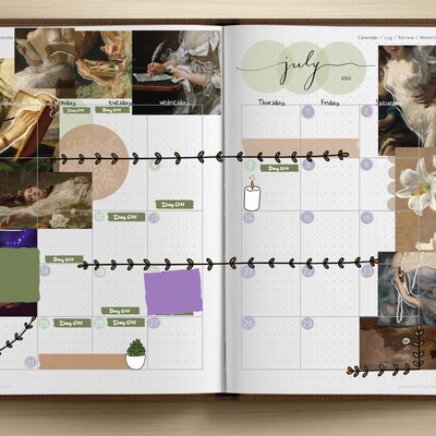 Realistic Digital Bullet Journal, Undated Digital Journal, Goodnotes ...