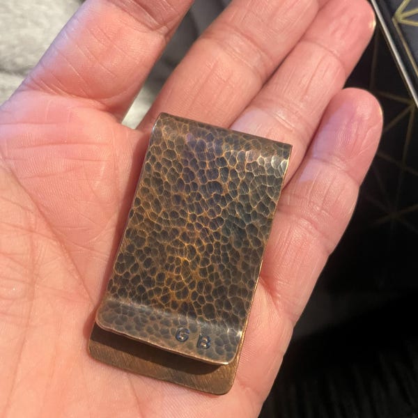 Copper Money Clip, Textured Money Clip, Rustic Money Clip, Distressed ...