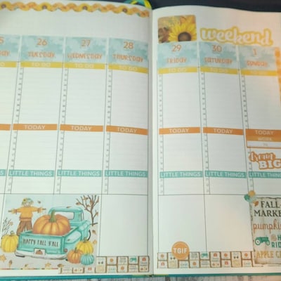 Printable NOVEMBER Monthly Stickers Kit, Happy Planner Monthly Planner ...