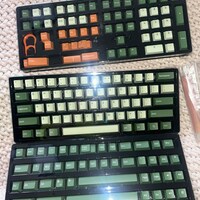 109 Pcs Gradual Seaweed Green Translucent Keycaps Set, Top Side Print ...