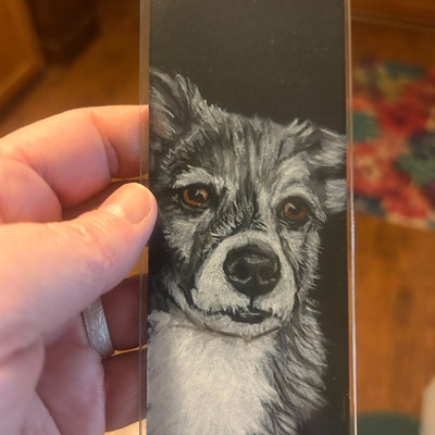 Pet Portrait Bookmark Hand Painted Custom Gift for Readers Pet Owner ...