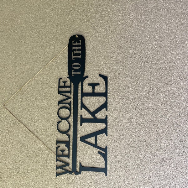 Welcome to the Lake Metal Sign, Metal Lake Sign, Lake House Decor, Lake ...