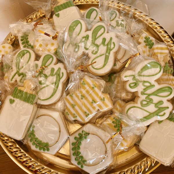 18 Greenery Baby Shower Cookies - Etsy