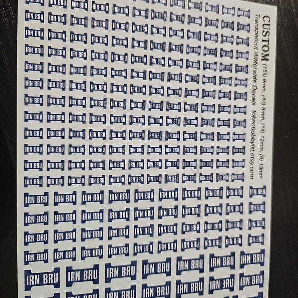 Waterslide Decals and Transfers for Tabletop Miniatures / Roleplaying ...