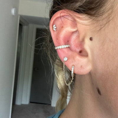 Double Stacked Tiny Pyramid 316L Stainless Steel Conch Clicker - Etsy