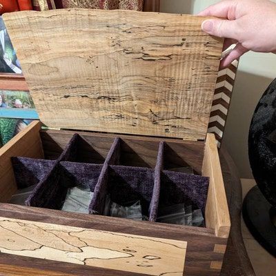 Gorgeous Handmade Keepsake Box With Amazing Black Line Spalted Maple ...