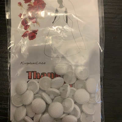 Wedding Buttons With Covered Tulle Ivory Bridal Buttons for Sewing ...