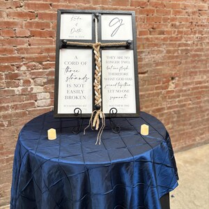 A Cord of Three Strands Unity Ceremony Idea Cross Braid Wedding Signage ...