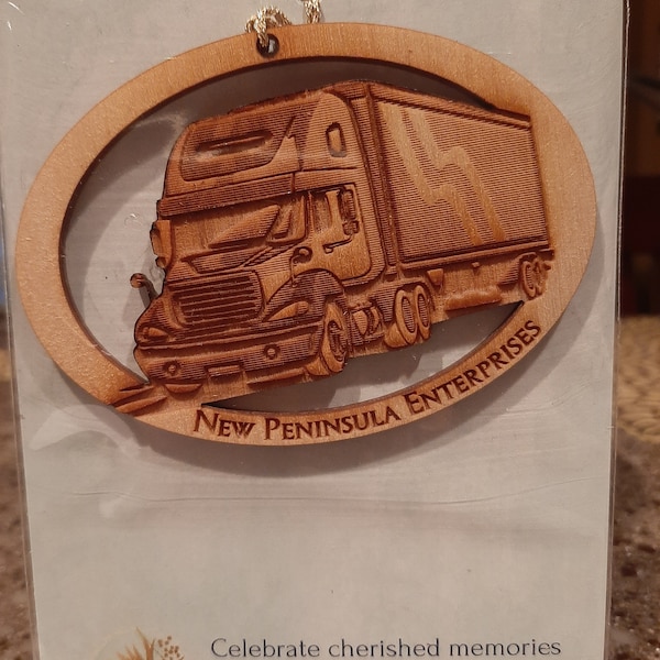 Personalized Big Rig Ornament, Trucker Ornament, Trucker Christmas ...