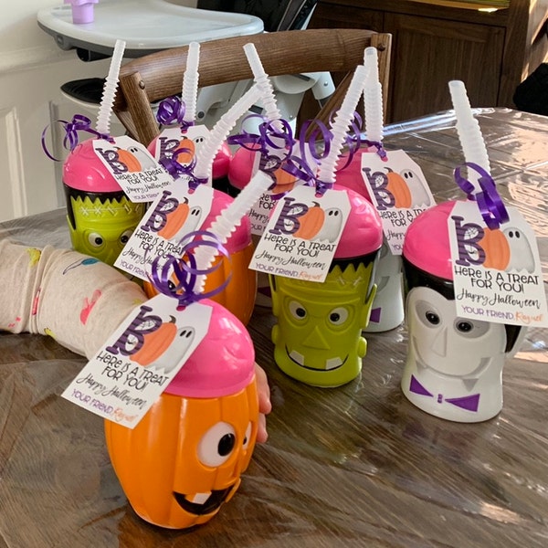 Halloween Gift Tag, Halloween Tags, Trick or Treat Favor Tags ...