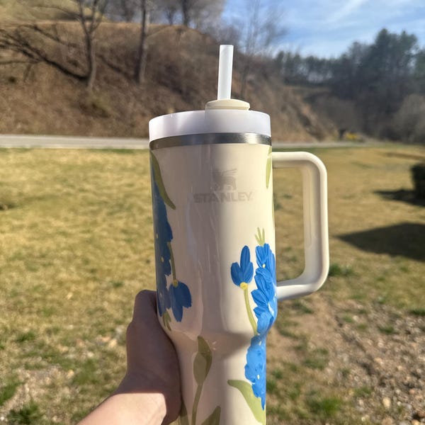 Floral Hand Painted Stanley / Custom Hand Painted Stanley / Painted ...