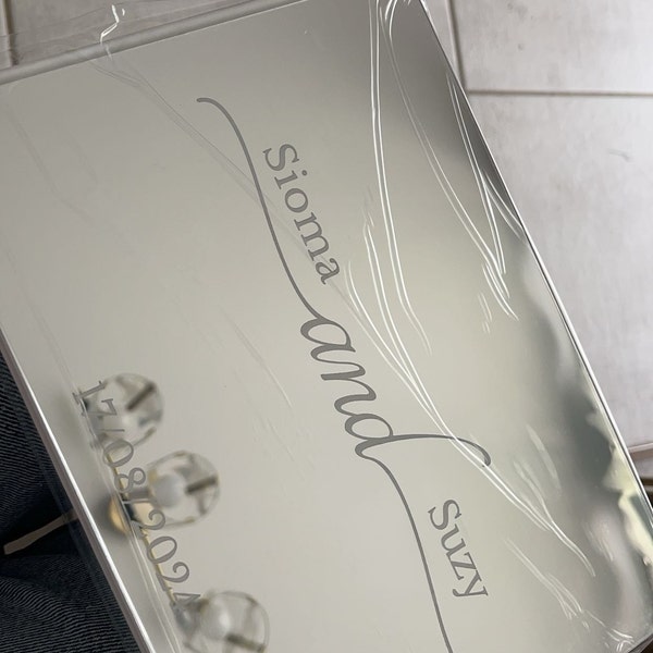 30pcs Small Crown Engrave Name Custom Acrylic Mirror Sticker for ...