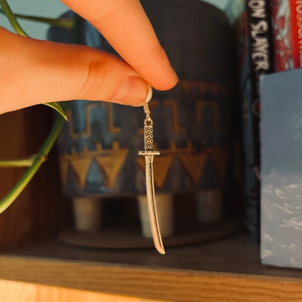 Sword Earrings Katana Earrings Samurai Earrings Japanese Sword - Etsy