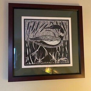 The River Ballet Linocut in Blackotter Linocutkingfisher - Etsy