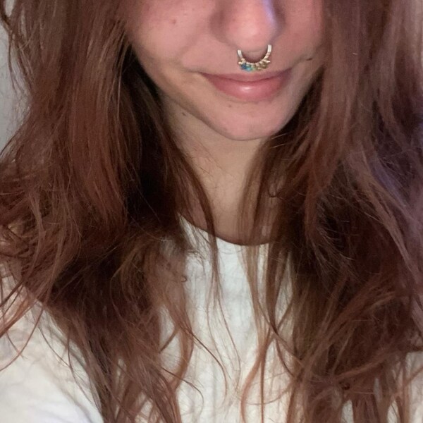 Pearl Piercing Chain in 14k Gold Filled, Dainty Alternative Industrial ...