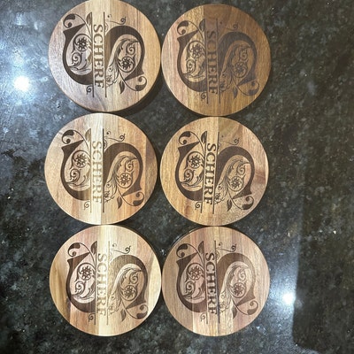 Custom Solid Wood Coasters With Bottle Opener and Padded Bottom ...