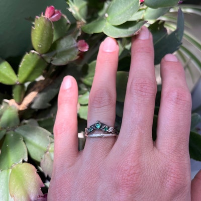 Elven Peridot Wedding Ring Elven Engagement Ring Dark Elven - Etsy