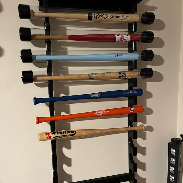 10 Mini Souvenir Bat Horizontal Baseball Bat Display Rack With Ball ...