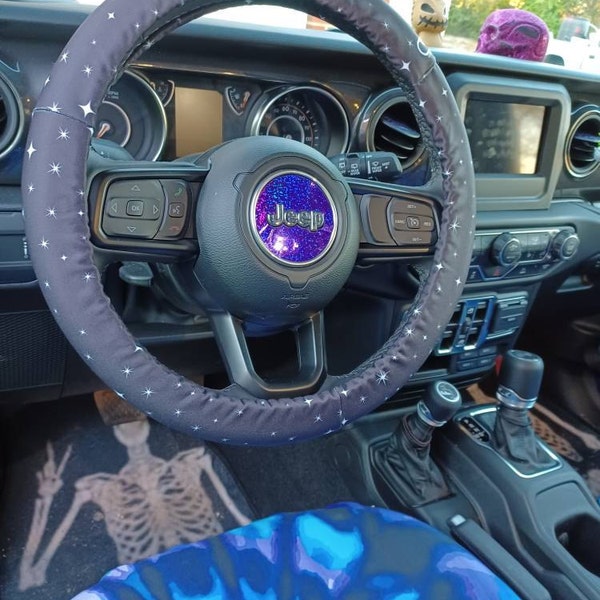 Lightly Padded Non Slip Steering Wheel Cover - Stars - Car Accessory ...