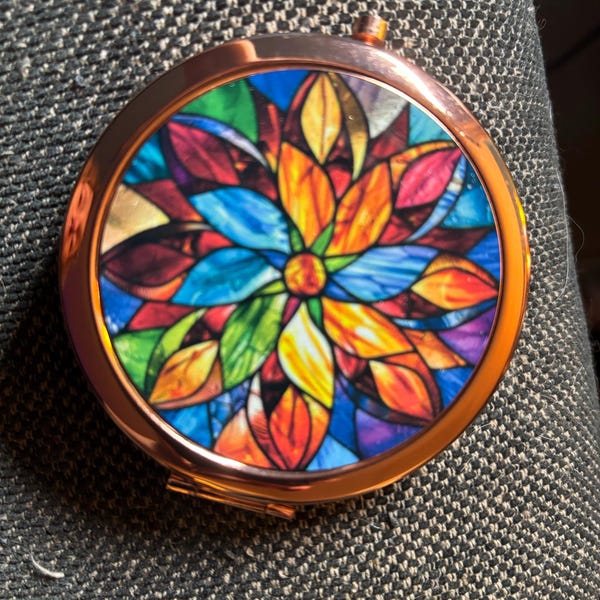 Mandala Compact Mirror / Purse Mirror / Bridesmaid Gift - Etsy