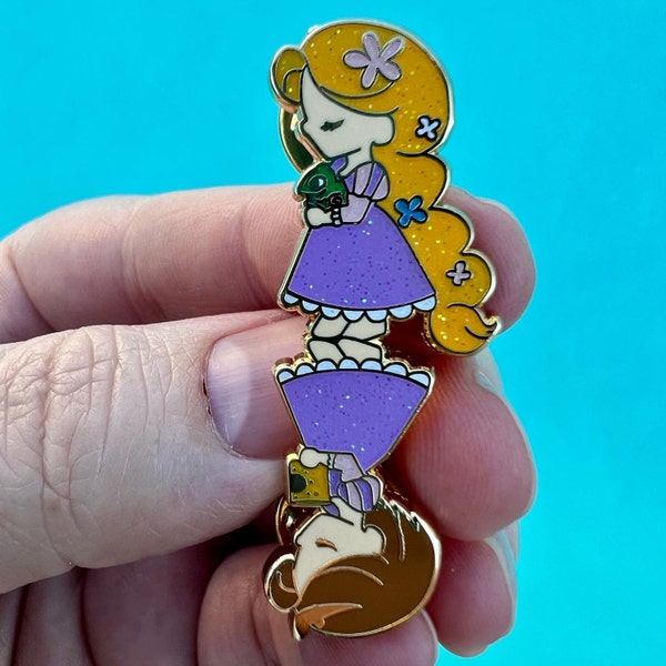 Rapunzel Hard Enamel Flip Pin - Etsy