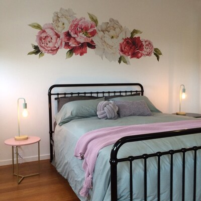 Flower Decals, Large Pink and Red Flower Decals Wall Stickers ...