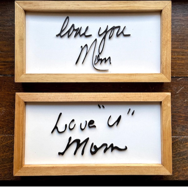 Custom Handwriting Laser Cut 3D Sign - Etsy