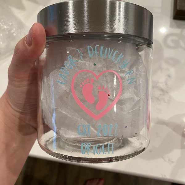 Birth and Delivery Tracking Jar With Beads- Personalized for Labor ...