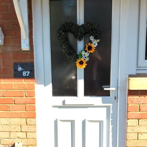 Rustic Slate Door Number, Slate Gate Sign Plaque, Stone Home Number ...