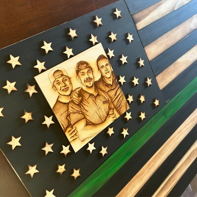 Large American Flag Star Field Template Laser Cut Wooden - Etsy