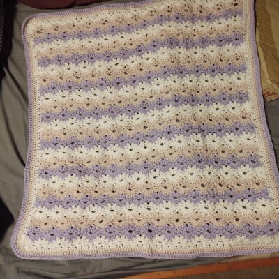 Crochet Chunky Moss and Puff Throw Pattern - Etsy