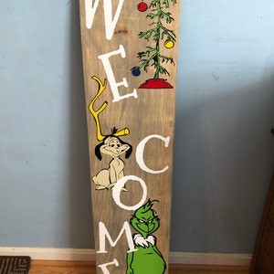Grinch Welcome Sign - Etsy