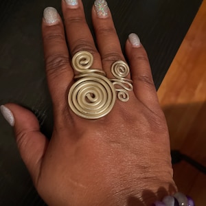 Gold Ring, Silver Ring, Copper Ring, Wire Ring, Statement Ring, Large ...