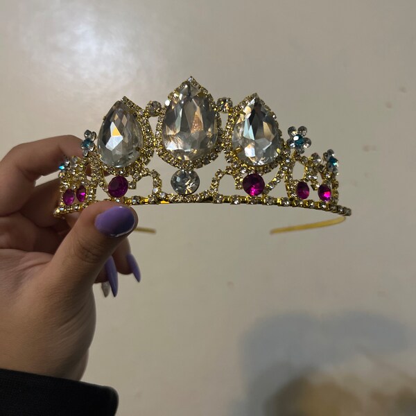 Rapunzel Crown, Silver Princess Costume Tiara, Adult or Little Girl ...