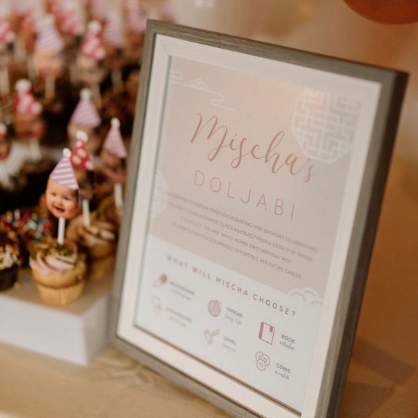 Personalized, Dohl, Dol, Korean 1st Birthday, Sign, Dohl Decoration ...