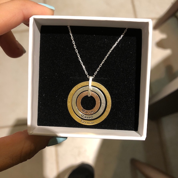 Family Generation Necklace • Family Circle Name Necklace • Custom ...