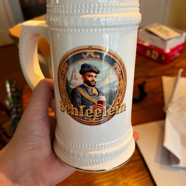 Custom Portrait Beer Mug - Custom Portrait Mug - Custom Beer Stein ...