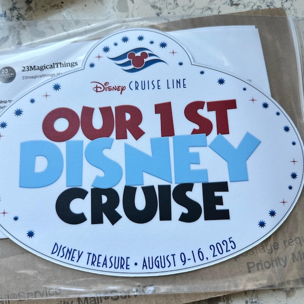 Our 1st Disney Cruise Ship Name Tag Family Magnet - Personalized Disney ...