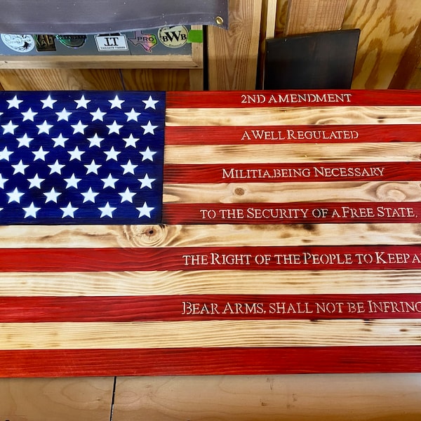 2nd Amendment Reusable Stencil Kit, Paint Your Own Wood Sign, 4th of ...