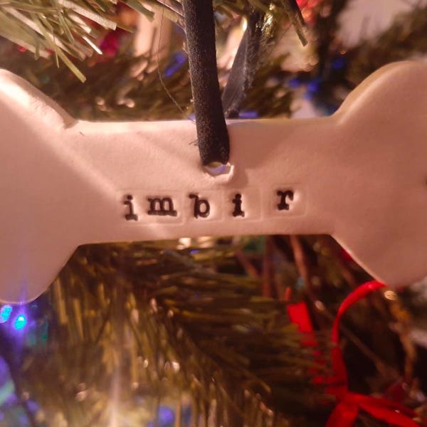 Personalised Dog Bone Clay Tree Decoration, Pet Christmas Decoration ...